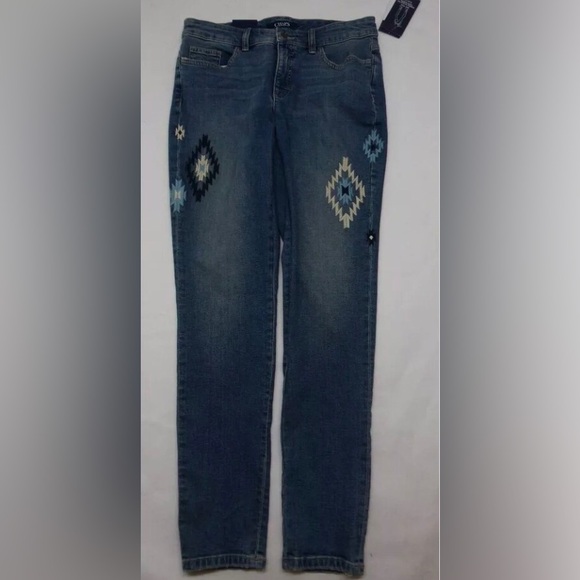 Chaps | Jeans | Chaps Embroidered Blue Jeans Size 2w Preowned | Poshmark